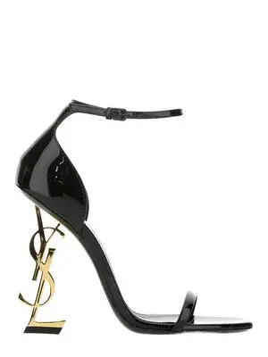 Saint Laurent Leather Opyum 110 Sandals - Black