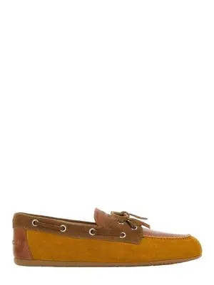 Miu Miu Leather And Suede Loafers - Multicolor