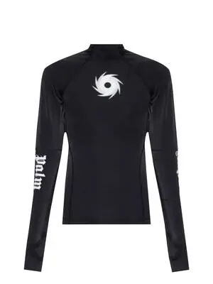 PALM ANGELS Anti-uv Surf Long-sleeve Tee 'black/white'