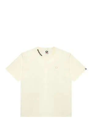 AAPE Now Moonface Logo Tee 'ivory - Cream