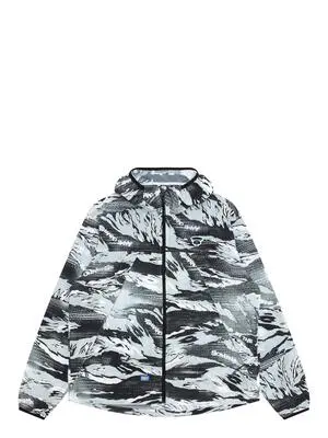 AAPE Unvs Patterned Hooded Jacket - Black