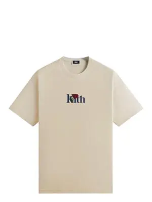 Kith Rose Serif Tee 'sandrift - Tan