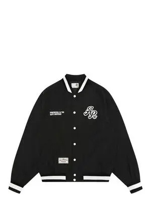 AAPE Sports Logo Varsity Jacket - Black