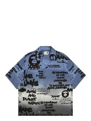 AAPE AAPE UNVS Graffiti-Print Short Sleeve Shirt