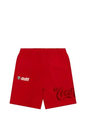 AAPE X Coca Cola Sweat Shorts /light - Red