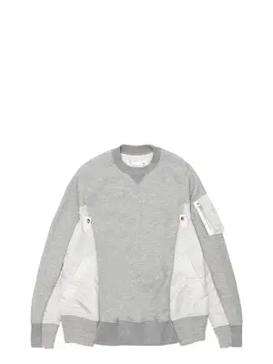 Sacai Sponge Sweat X Ma-1 Pullover - Grey