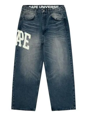 AAPE Sport Logo Jeans /yellow - Blue