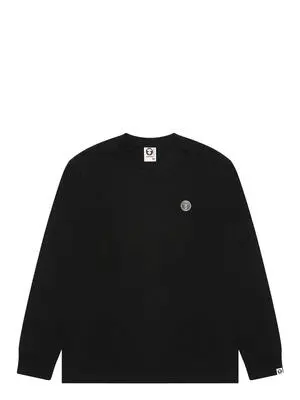 AAPE Now Moonface Long Sleeve Tee - Black