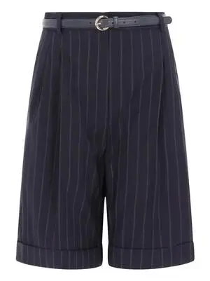 Max Mara Wool Bermuda Shorts - Blue