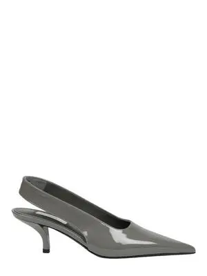TOTEME TOTÊME Leather Slingback Pumps Gray