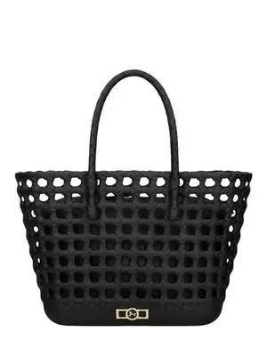 MARC ELLIS Flat Sunset Woven Tote Bag Black