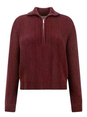 Paul & Shark Ribbed-knit Half-zip Sweater - Red
