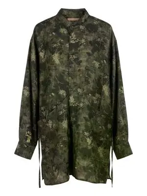 UMA WANG Floral-print Button-up Shirt - Green