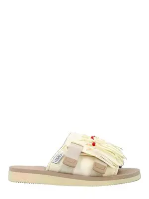 Suicoke Suicoke Hoto-Cab Fringed Slides Neutrals