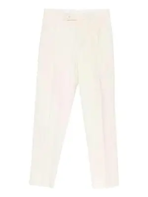Caruso Pleated Tailored Trousers - Neutrals