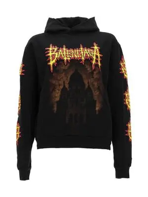 Balenciaga Felpa Con Logo - Black