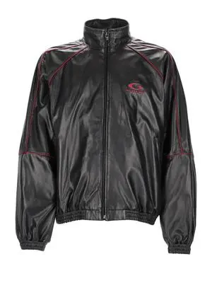 Balenciaga Giacca Da Tuta In Pelle - Black
