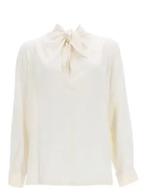 Max Mara MAX MARA Silk Charmeuse Blouse Cream