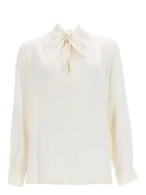 Max Mara Silk Charmeuse Blouse - Cream