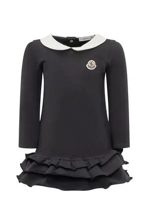 Moncler Peter Pan Collar Ruffled Mini Dress - Blu