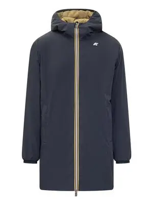K-WAY K-WAY Hooded Insulated Jacket Blue Depth