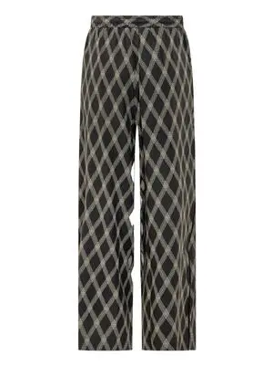 PIERRE-LOUIS MASCIA PIERRE LOUIS MASCIA Diamond Pattern Silk Trousers