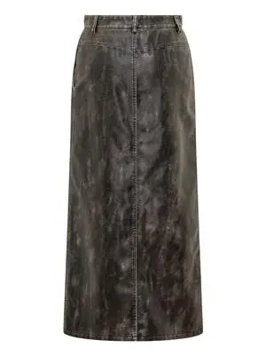 Palm Angels Vintage-inspired Midi Skirt - Dark Grey