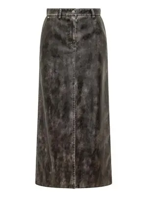 Palm Angels Vintage-inspired Midi Skirt - Dark Grey