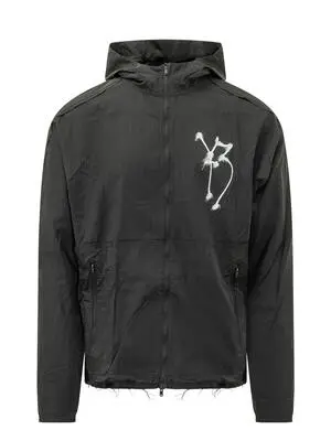 Y3 Graphic Run Jacket - Black