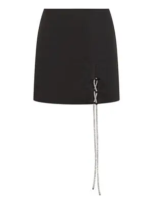 Giuseppe Di Morabito Rhinestone Mini Skirt - Black