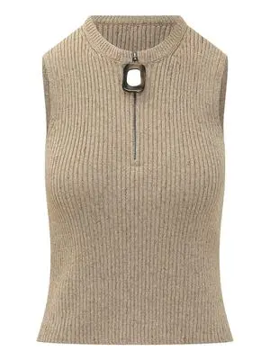JW Anderson Zip Tank Top - Sand