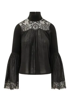 Zimmermann Delicate Lace Blouse - Black