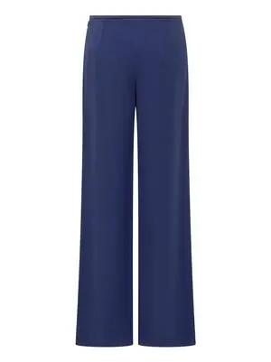 Emporio Armani Tailored Trousers With Flared Hem - Blu