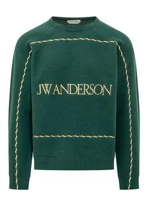 JW Anderson J. W. Anderson Logo Knitted Jumper Pine