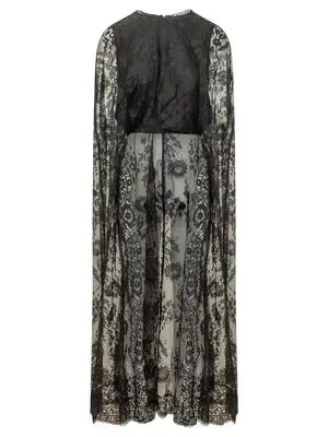 Zimmermann Valiant Lace Caped Top - Black