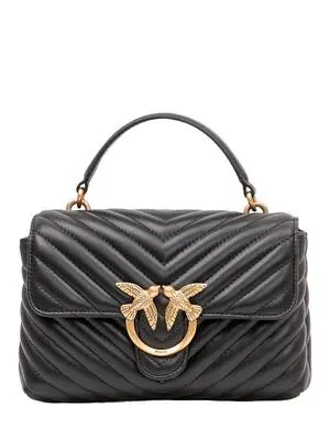 Pinko Quilted Shoulder Bag With Handle - Black