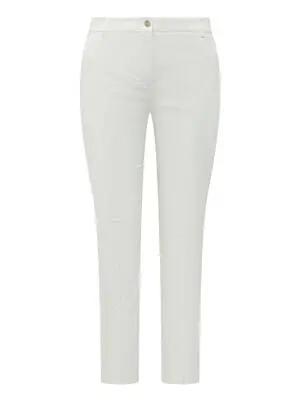 Pinko PINKO Slim Fit Linen Trousers Bianco