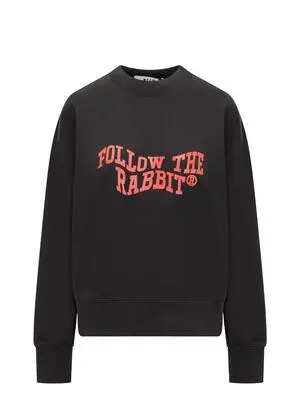 MSGM MSGM Follow The Rabbit Graphic Sweatshirt Black