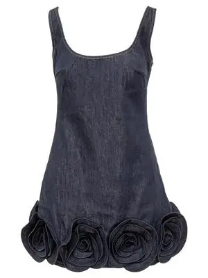 SELF-PORTRAIT Mini Suit With 3d Floral Embellishments - Blue
