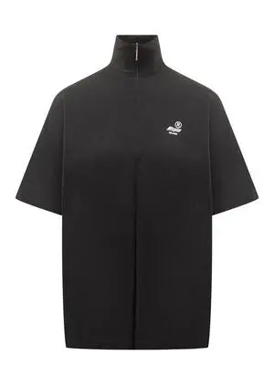MSGM MSGM Cutout Sleeve Zip T-Shirt