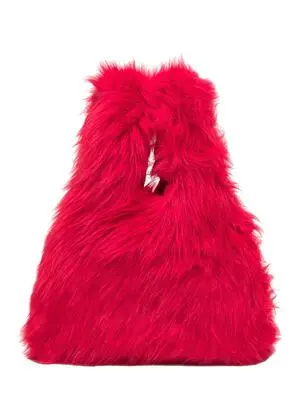 MSGM Metallic Finish Eco-friendly Mini Handbag - Red