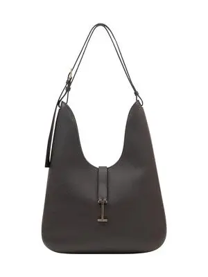 TOM FORD Leather Hobo Handbag - Black
