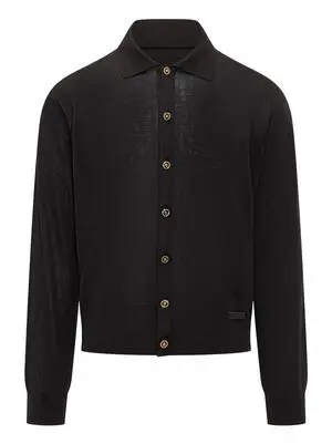 VERSACE Versace Pullover In Lightweight Knit With Buttons