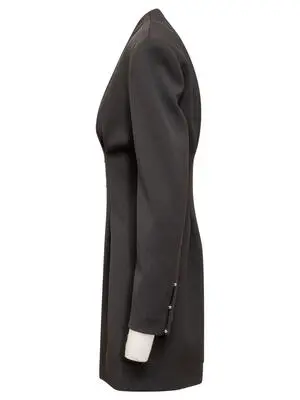 DEL CORE Elegant Suit Dress With V-neck Detail - Black