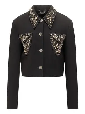 Versace Studded Short Jacket - Black