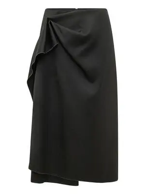LANVIN Draped Midi Skirt - Black