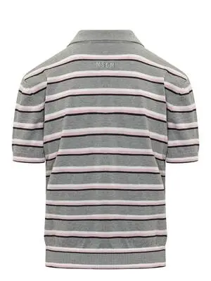 MSGM Msgm Comfort Fit Polo With Cut Sleeves