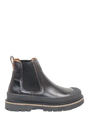 BIRKENSTOCK Leather Chelsea Boots - Black