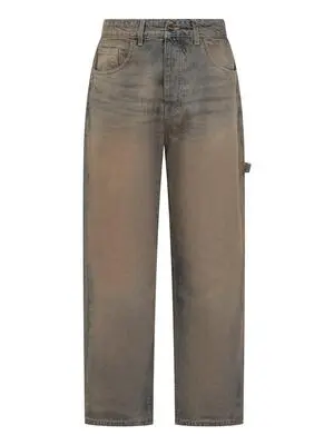 BARROW Vintage-inspired Denim Jeans - Rust Denim