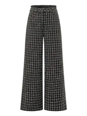 MSGM Designer Tapered Trousers - Black Multi